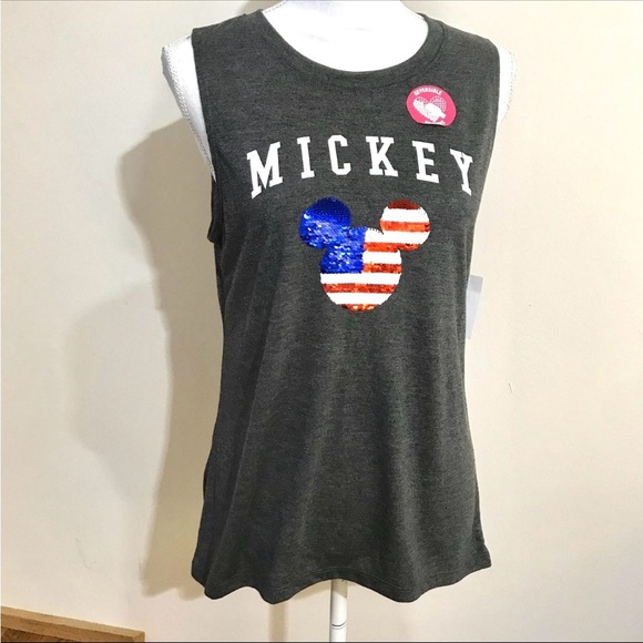 Tops | Adorable Mickey Mouse Reverse Sequin Tank | Poshmark